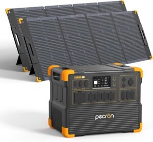 PECRON Portable Power Station 3072Wh E3600LFP, 5x3600W AC Outlets Power ...